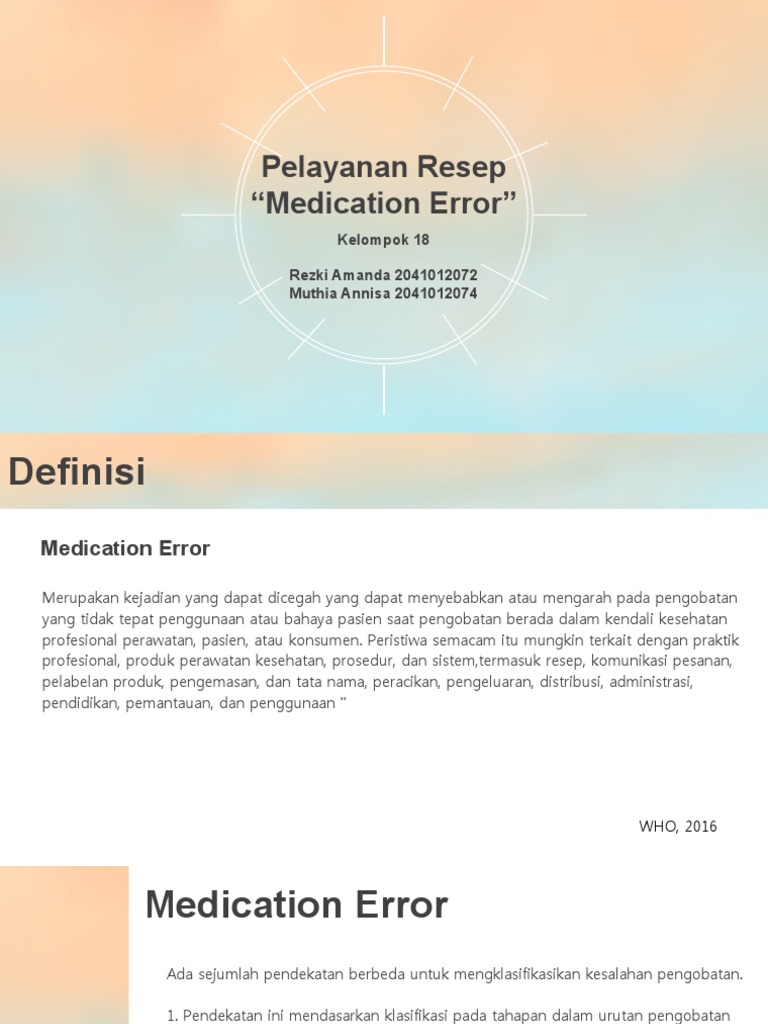 Medication Error | PDF