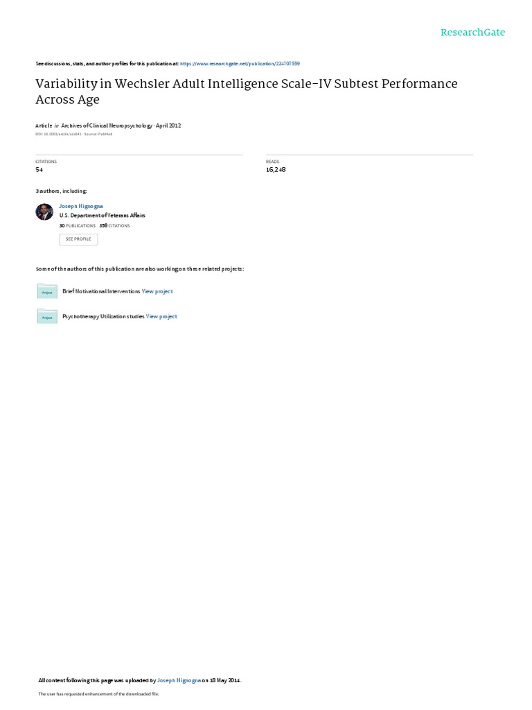 Wais Workin Memory Numbers | PDF | Wechsler Adult Intelligence Scale ...