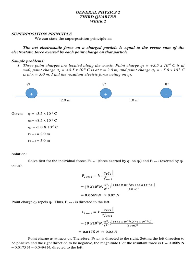 General Physics 2 - Week 2 | PDF | Force | Electrostatics