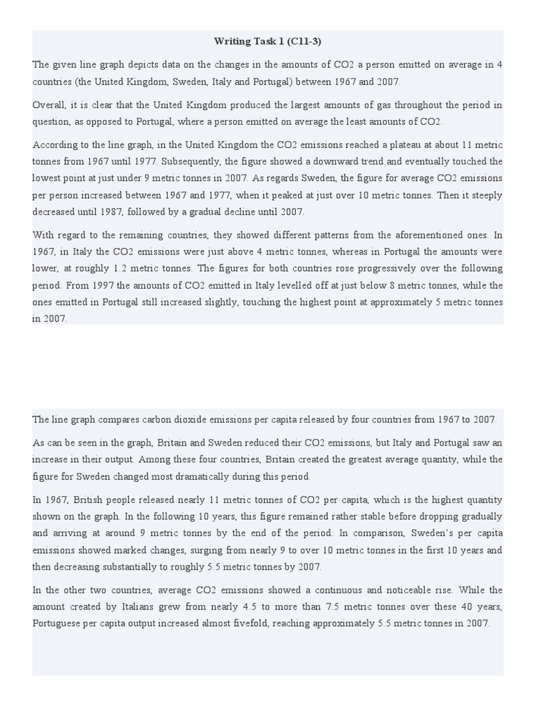Academic Writing Solved Task 1 | Download Free PDF | Carbon Dioxide In ...