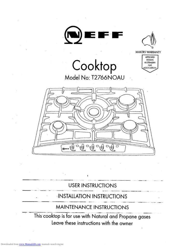 NEFF Cooktop T2766NOAU | PDF