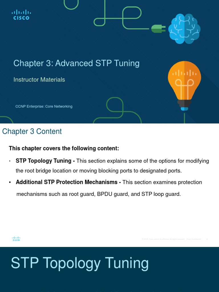 ENCOR - Chapter - 3 - Advanced STP Tuning | PDF | Data Transmission ...