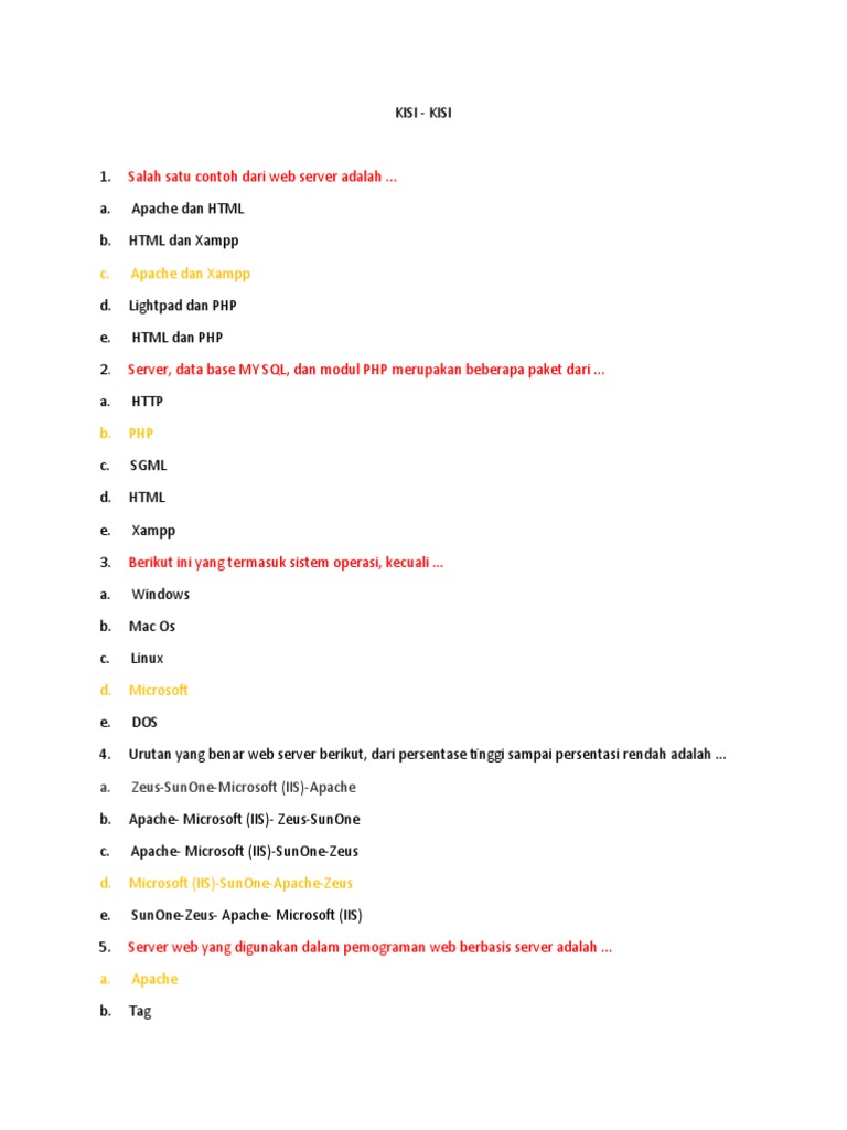 Kisi-Kisi PWPB-1 | PDF