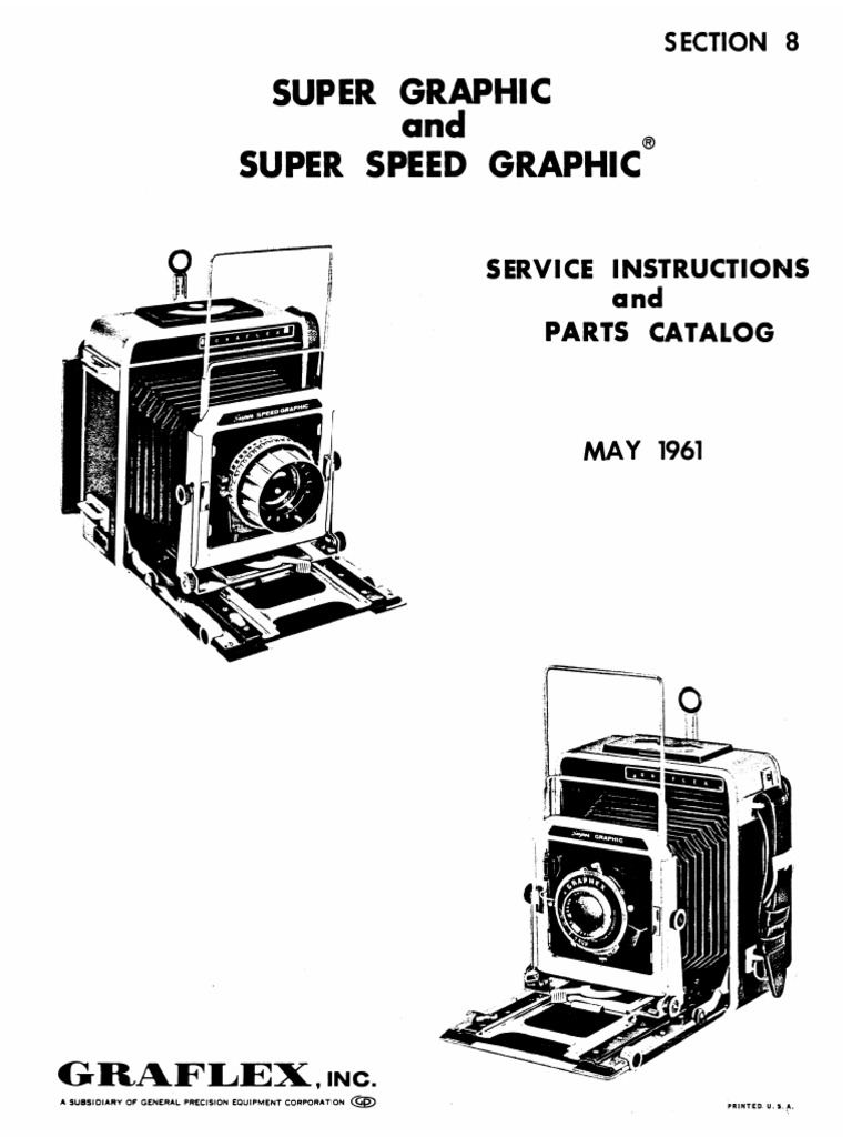 Super Graphic and Super Speed Graphic | PDF