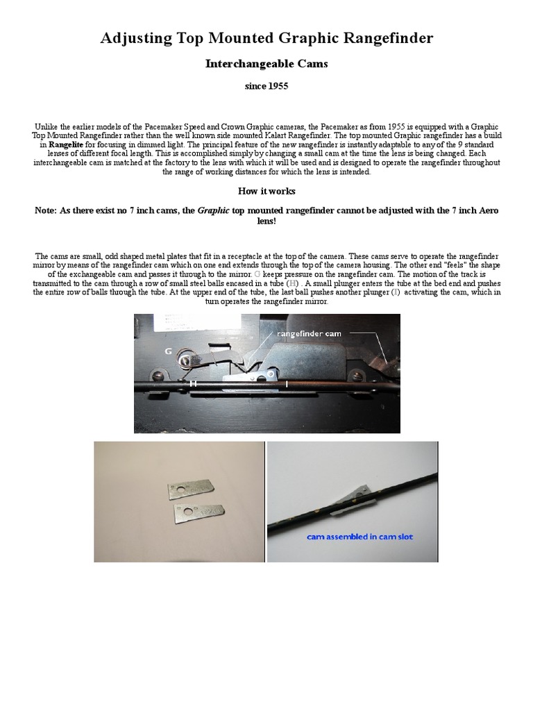 Adjusting Top Mounted Graphic Rangefinder | PDF | Camera | Optics