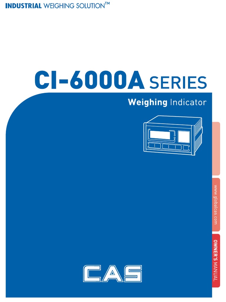 CAS CI-6000A User Manual | PDF | Analog To Digital Converter | Calibration