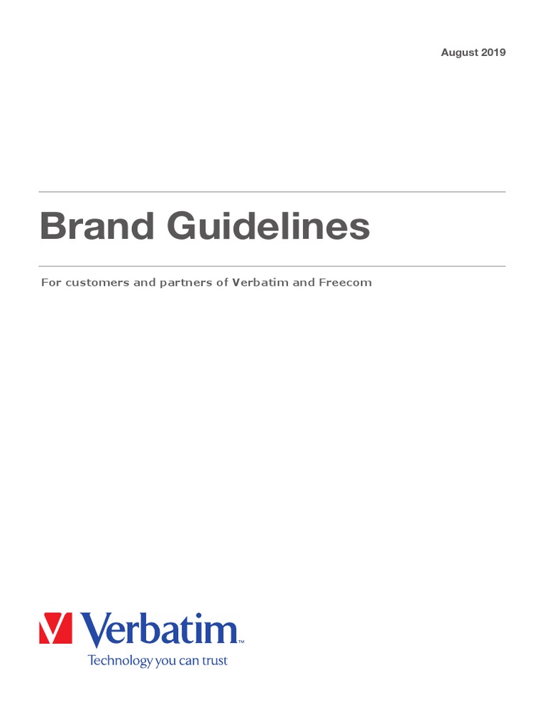 Verbatim Brand Guidelines Aug19 Customers and Partners | PDF | Solid ...