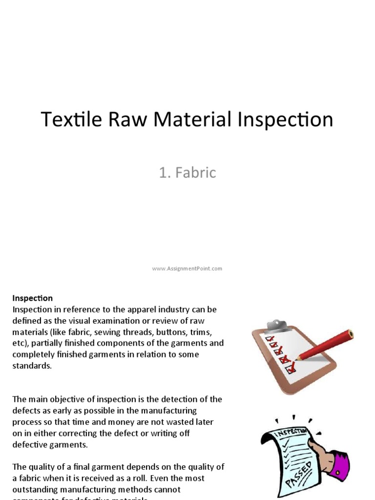 Garment Raw Material Inspection | PDF | Knitting | Yarn