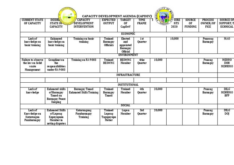 Capacity Development Agenda | PDF | Economies