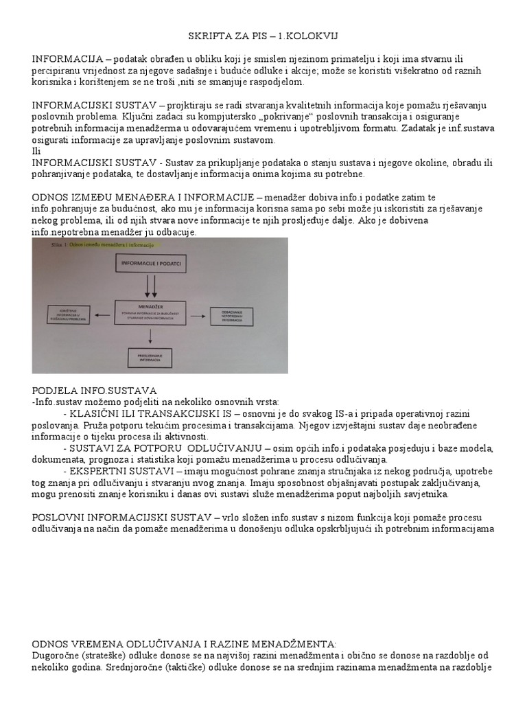 Skripta Za Pis 1 | PDF