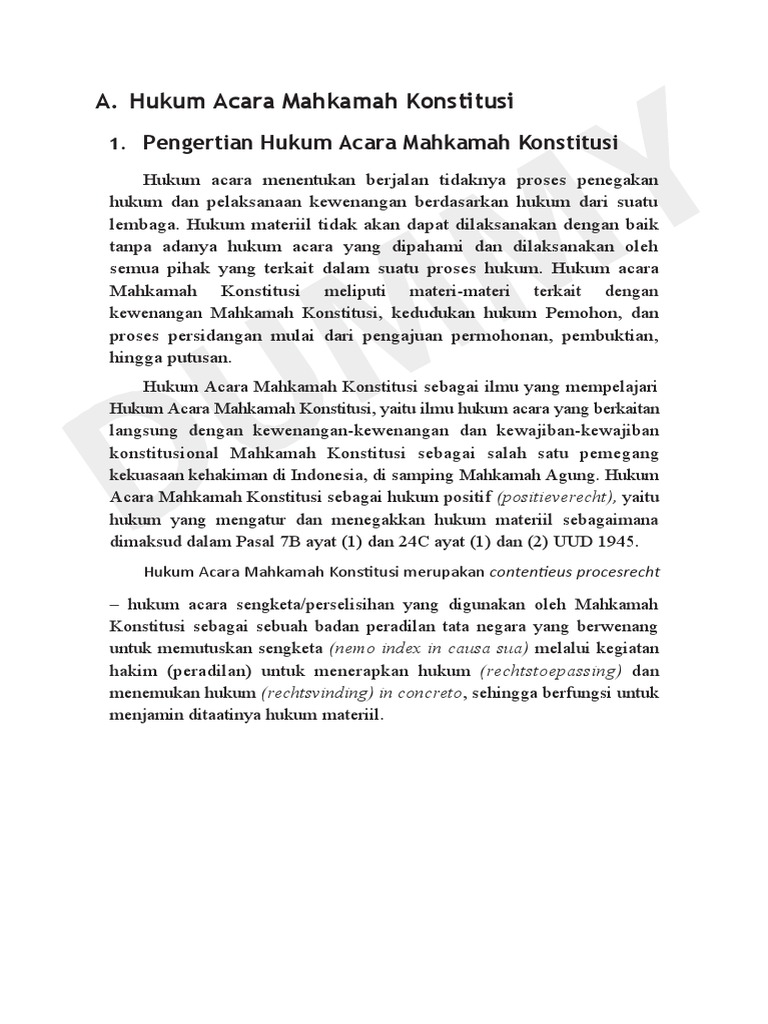 Hukum Acara Mahkamah Konstitusi | PDF Hukum Acara Mahkamah Konstitusi | PDF