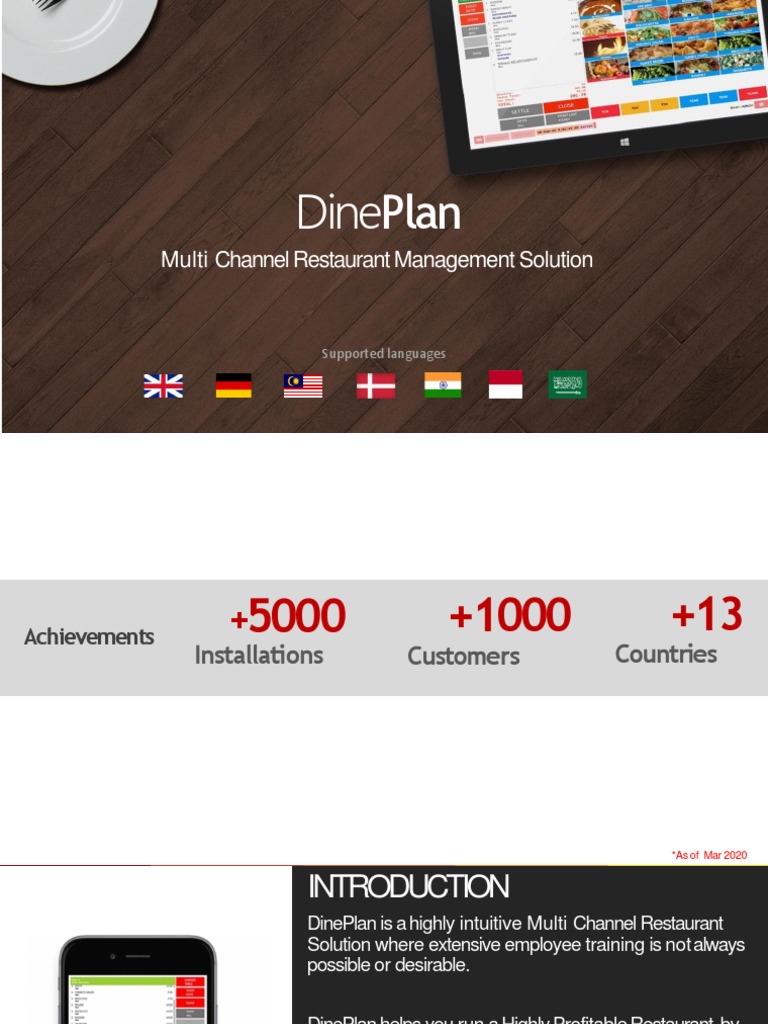 New DinePlan Updated Brief 2020 | Download Free PDF | Point Of Sale ...