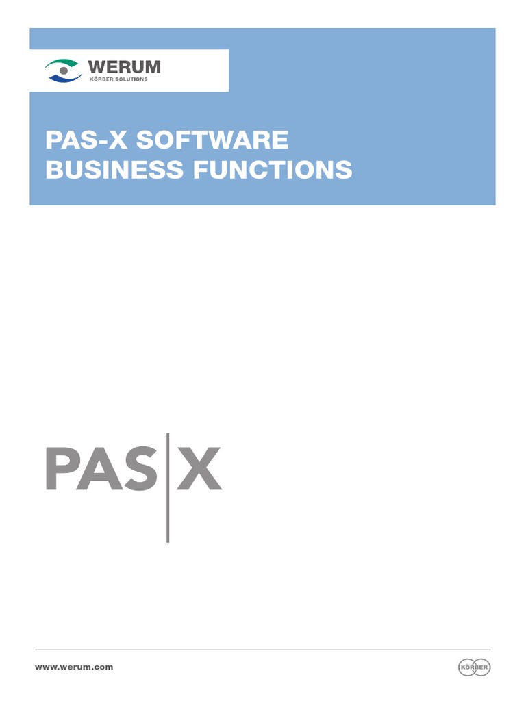 04 Werum BR PAS-X BusinessFunctions en | PDF | Warehouse | Enterprise ...