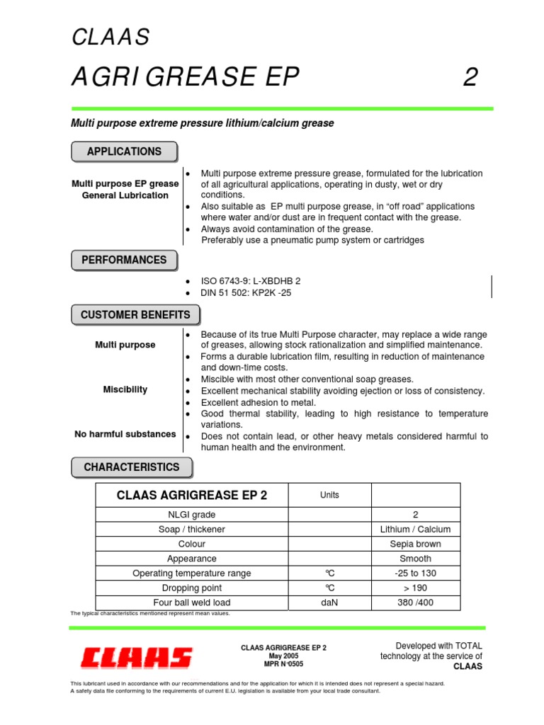 Agrigrease Ep 2 | PDF | Lubricant | Materials