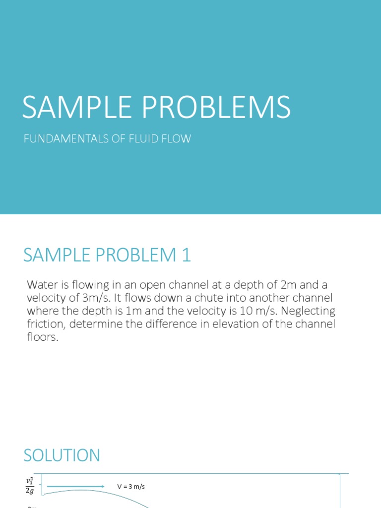 6 - Sample Problems With Solutions | PDF | Fluid Mechanics | Energy ...