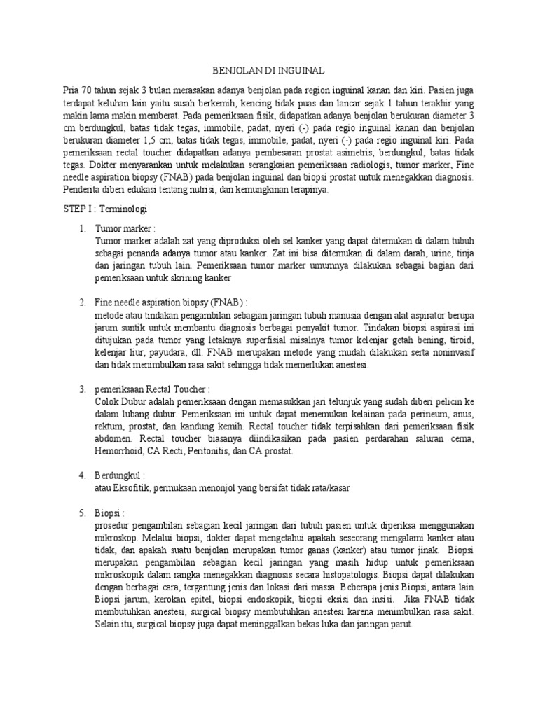 Benjolan Di Inguinal | PDF
