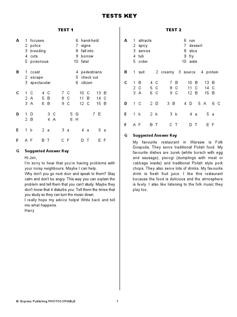 Prime Time 2 Int Key | PDF | Marie Curie | Foods