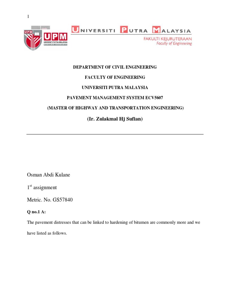 Assignment 2 | PDF | Road Surface | Asphalt