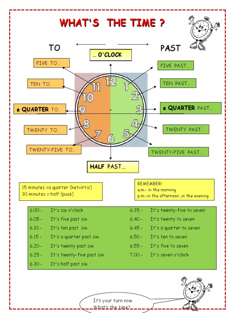 Telling Time Practice Exercises | PDF