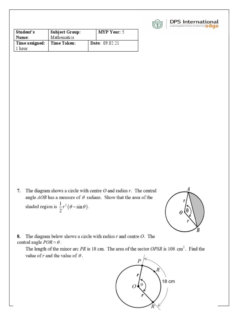Practice Task Sheet 3 - MYP 5 - 09.02.21 | PDF