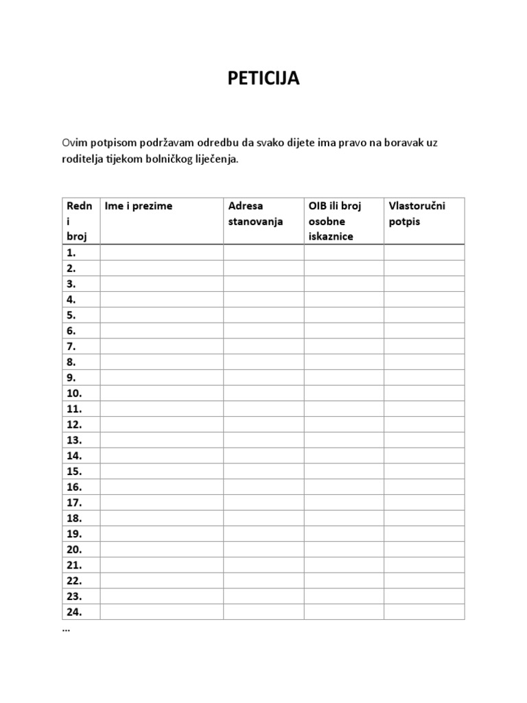 Peticija I Referndum Primjeri | PDF
