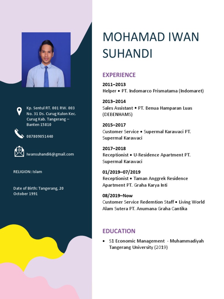Mohamad Iwan Suhandi: Experience | PDF