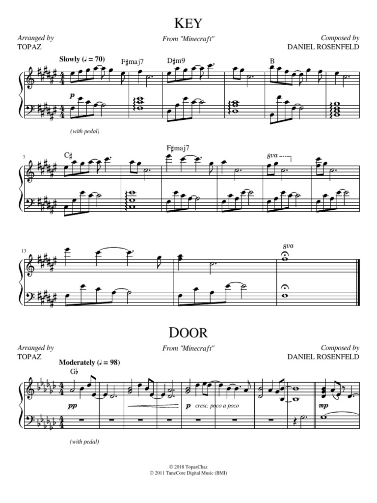 Minecraft Vol. Alpha (Full Piano Collection) | PDF | States And ...