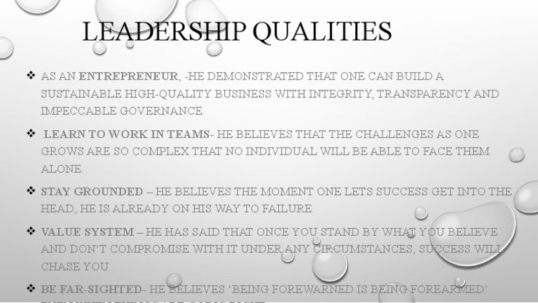 Leadership Qualities | PDF | Self-Improvement