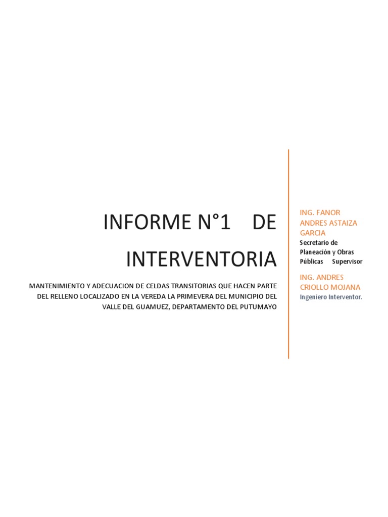 Informe de Interventoria TT VV | PDF | Póliza de seguros | Seguro