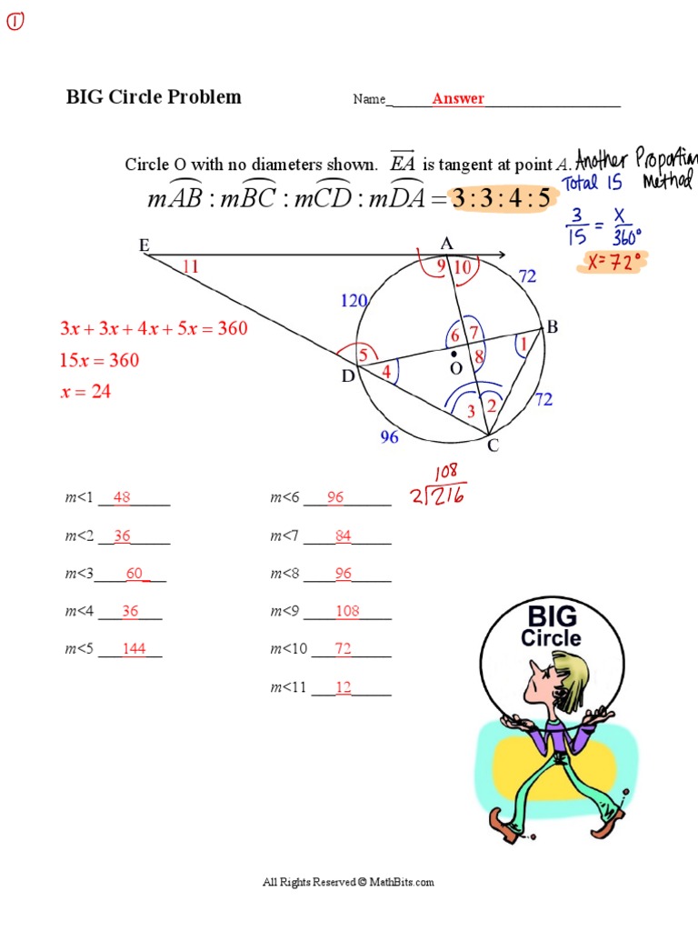 Tangents To Circles Guided Ans | PDF | Circle | Angle