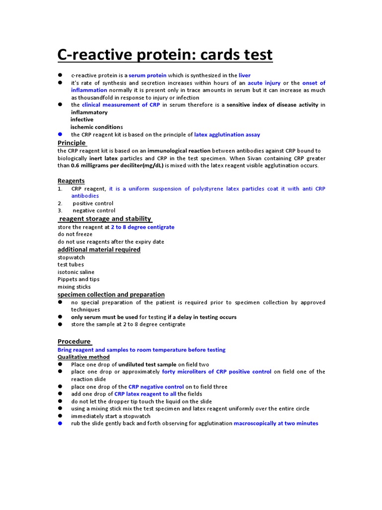 C Reactive Protein | PDF | C Reactive Protein | Medical Specialties