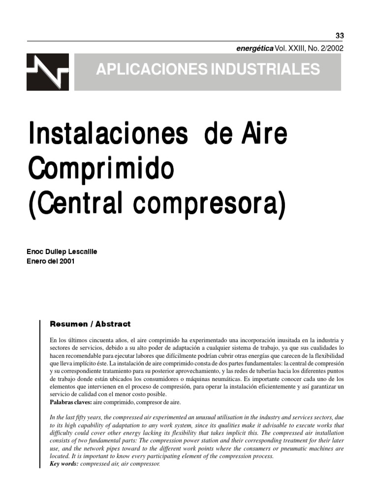 Instalaciones de Aire Comprimido | PDF | Presión | Humedad