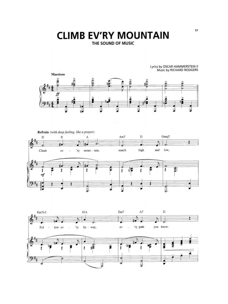 Sound of Music - Climb Every Mountain | PDF
