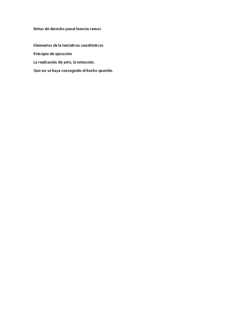 Notas de Derecho Penal Leoncio Ramos | PDF