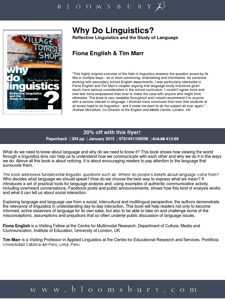 Why Do Linguistics Reflective Linguistic | PDF | Internet Privacy | Linguistics