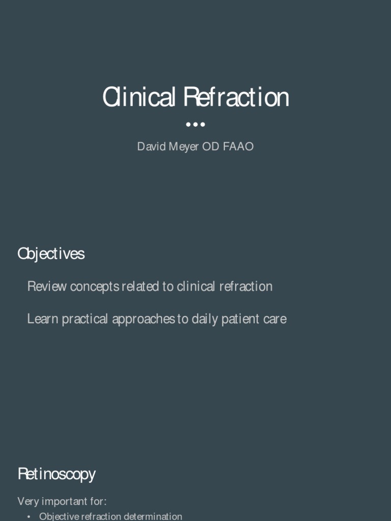 Clinical Refraction Moran Core | PDF | Ophthalmology | Human Eye
