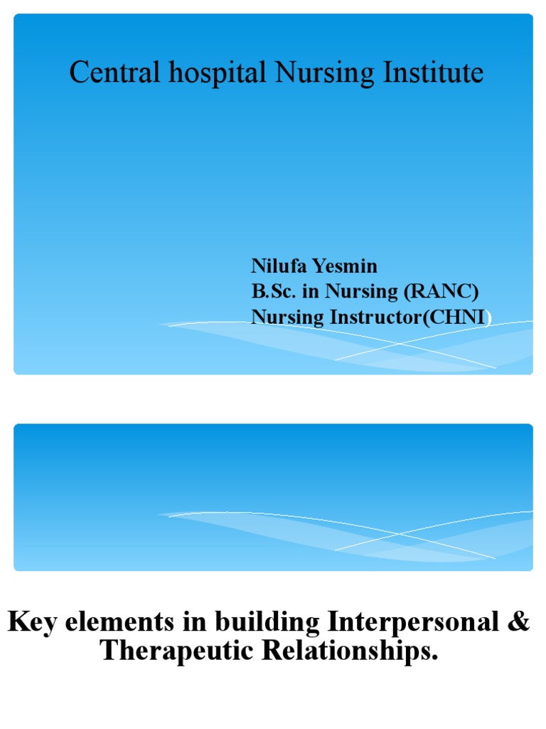 Lecture On Communication in Nursing | PDF | Career & Growth | Self ...