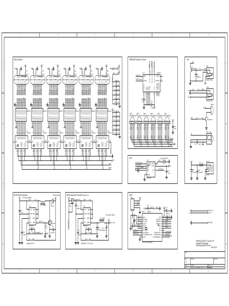 IV-11 VFD Tube Clock v1.0.1 Schematic | PDF | Science | Electronics