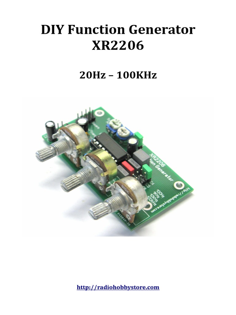 XR2206 DIY Kit Manual | PDF | Amplitude | Distortion