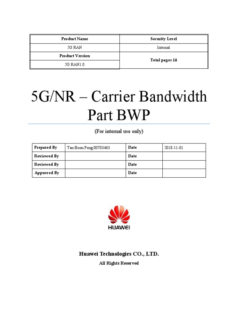 FAQ - 5G NR Carrier Bandwidth Part BWP | PDF | Bandwidth (Signal Processing) | Telecommunications