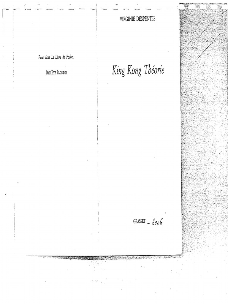 King Kong Théorie | PDF
