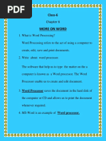 CBSE Class 4 Computers Worksheets (6) - Editing Text in Ms Word-1 | PDF ...
