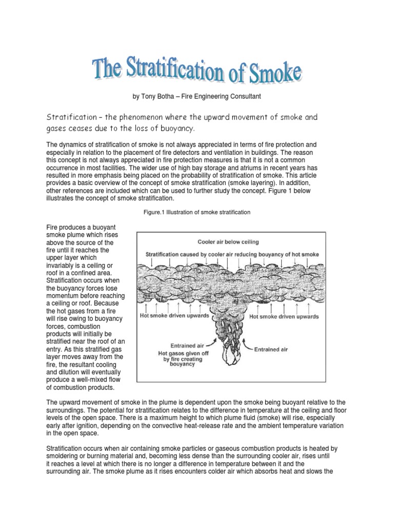 Smoke Stratification | PDF | Smoke | Fires