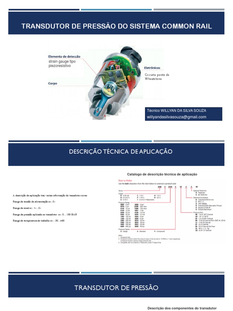 Esquema de Ligação do Transdutor de Pressão | PDF | Eletromagnetismo ...