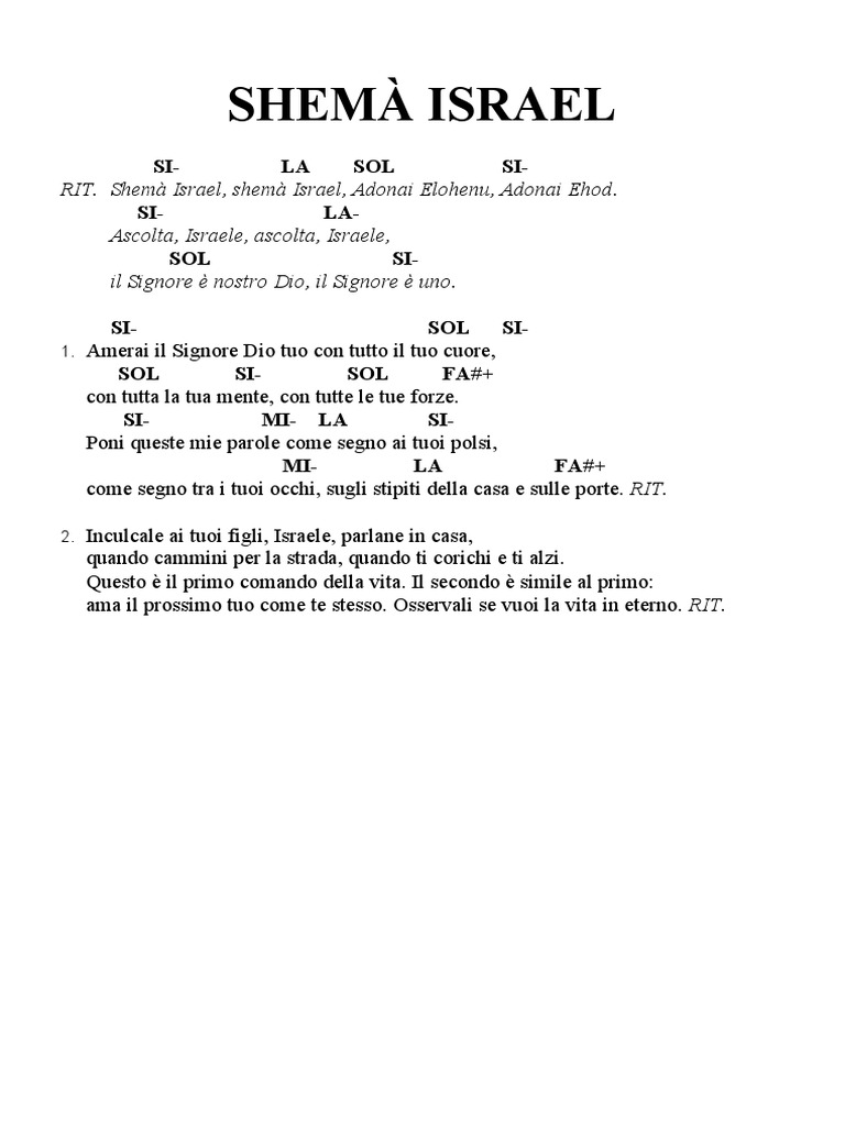 Shemà Israel | PDF