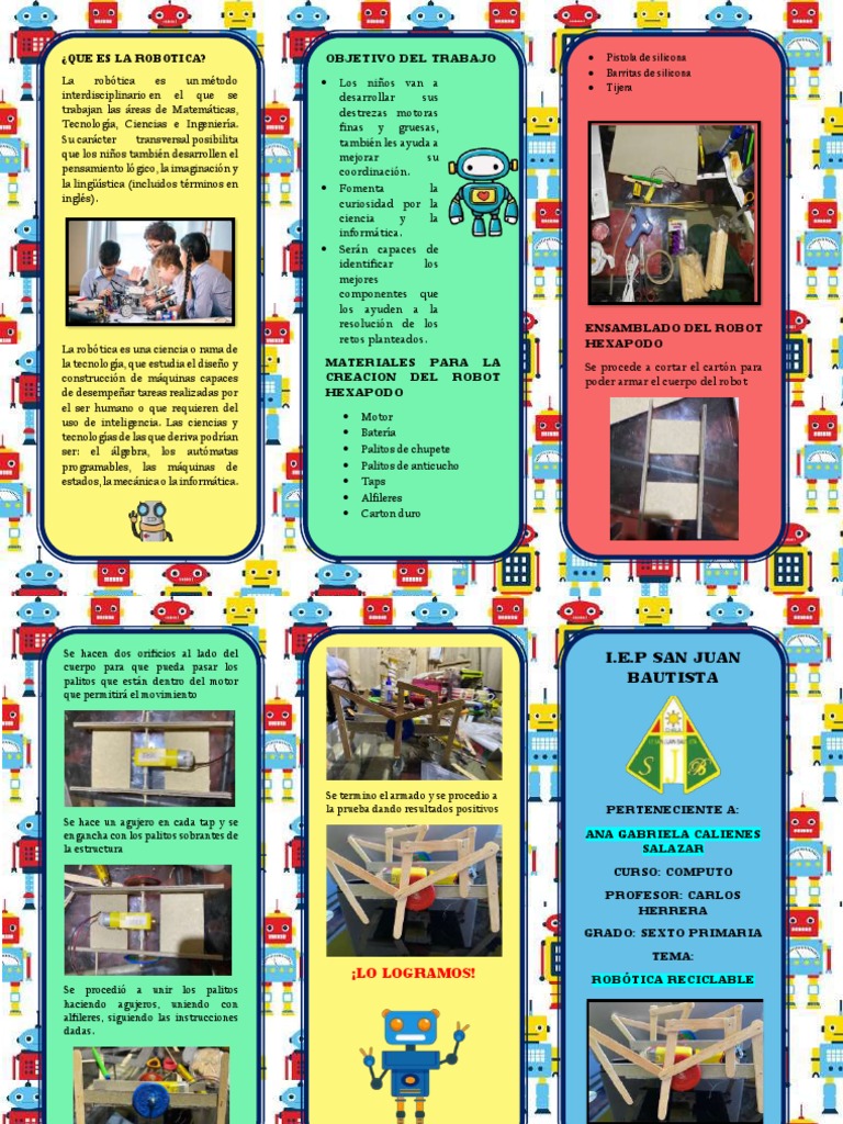 Triptico Robot | Descargar gratis PDF | Robot | Robótica