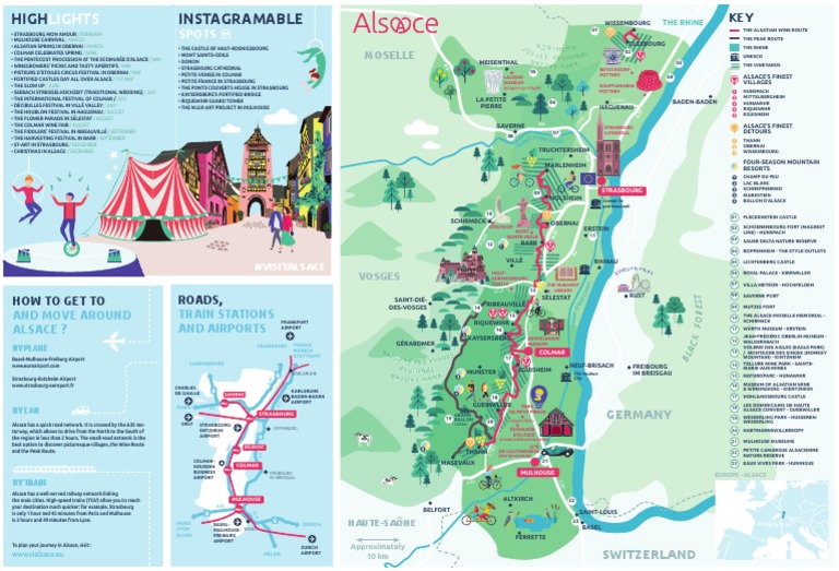 Touristic Map Alsace Carte Touristique 2018 | PDF