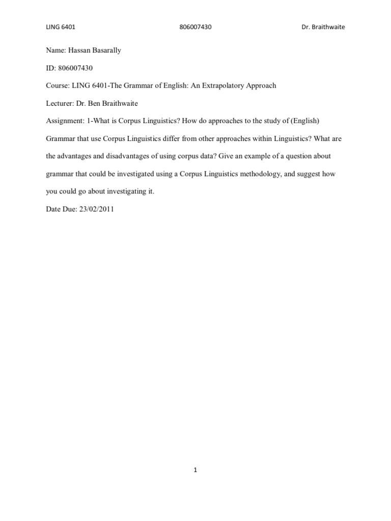 Corpus Linguistics Pdf Linguistics Cognitive Science