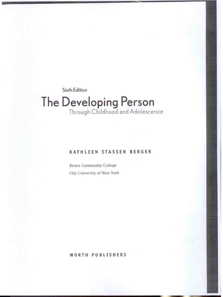 The Developing Person Through Childhood and Adolescence | PDF