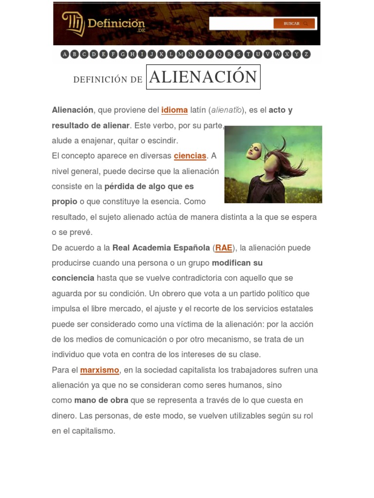 Definición de Alienación | PDF